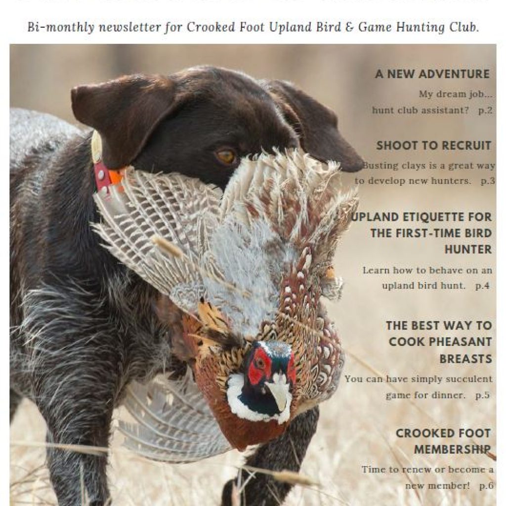 The Crooked Sportsman Newsletter - Crooked Foot Hunt Club